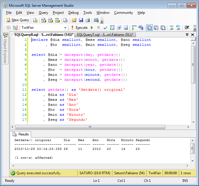 SQLBURGER: Como tratar valores DATA (datetime) no SQL SERVER